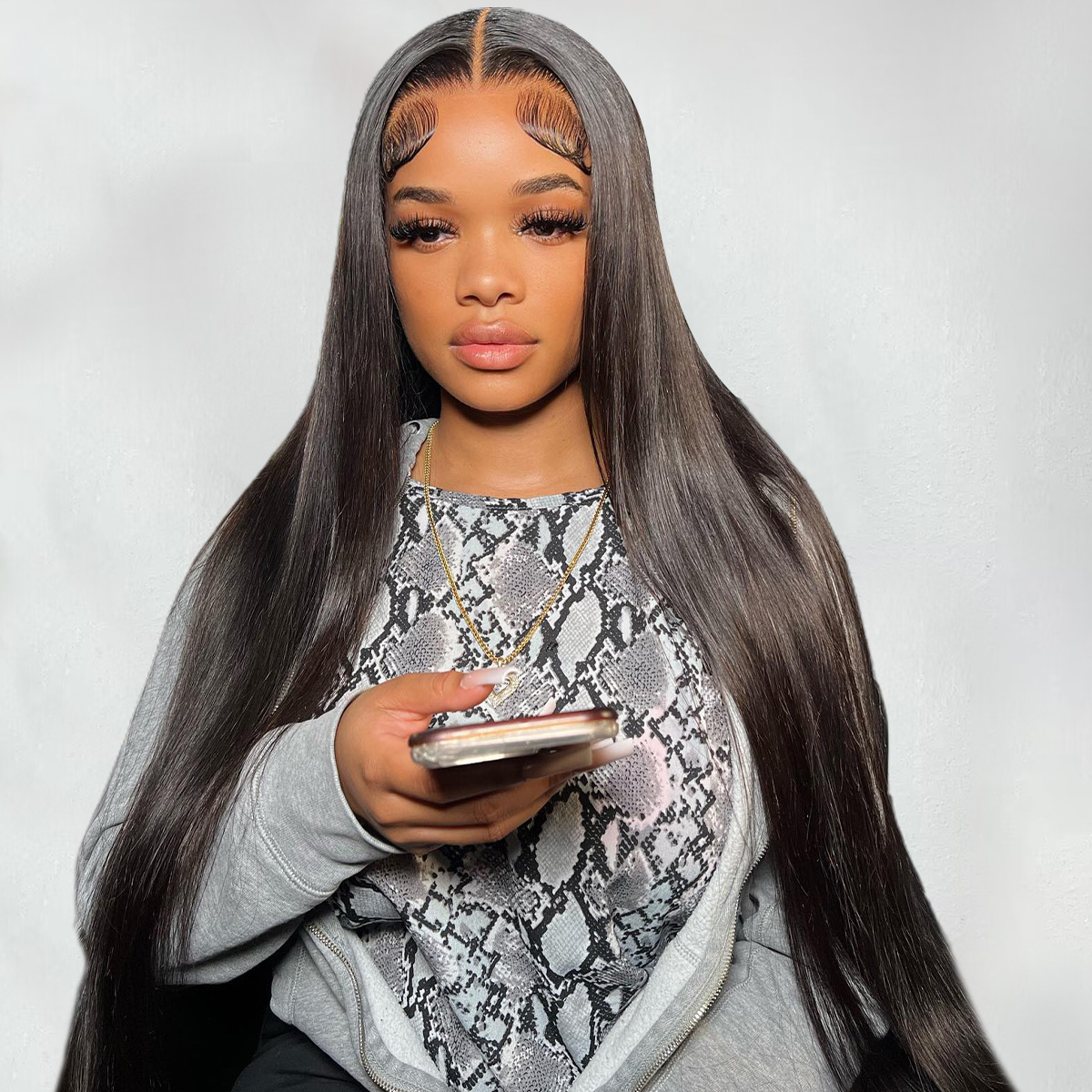 Long Straight Human Hair Wig | 5x5 13×4 Full Frontal HD Lace Front Wig