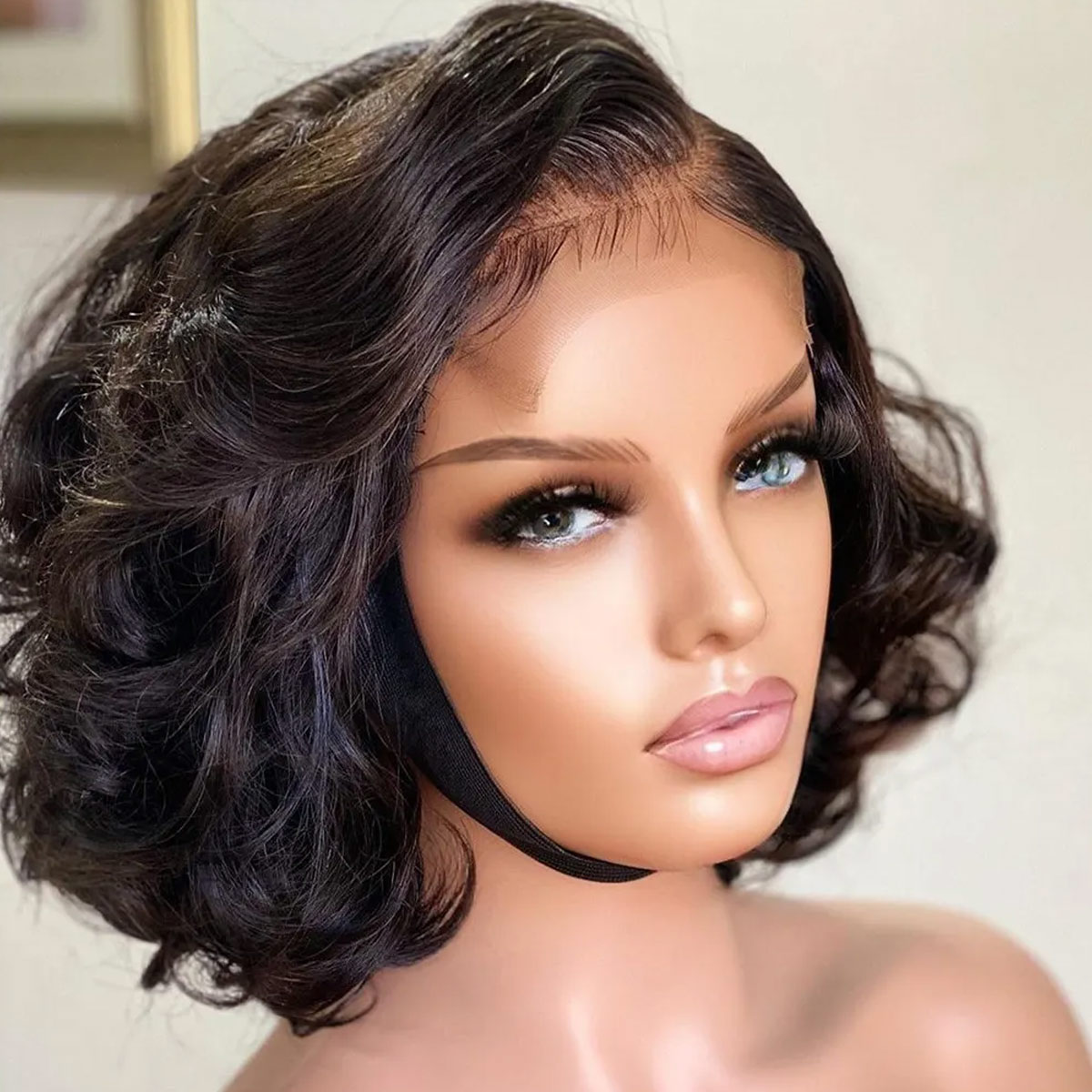 Trendy Glueless Loose Curly C-Side Part Short Wig 6×1.5 Minimalist Lace Wig