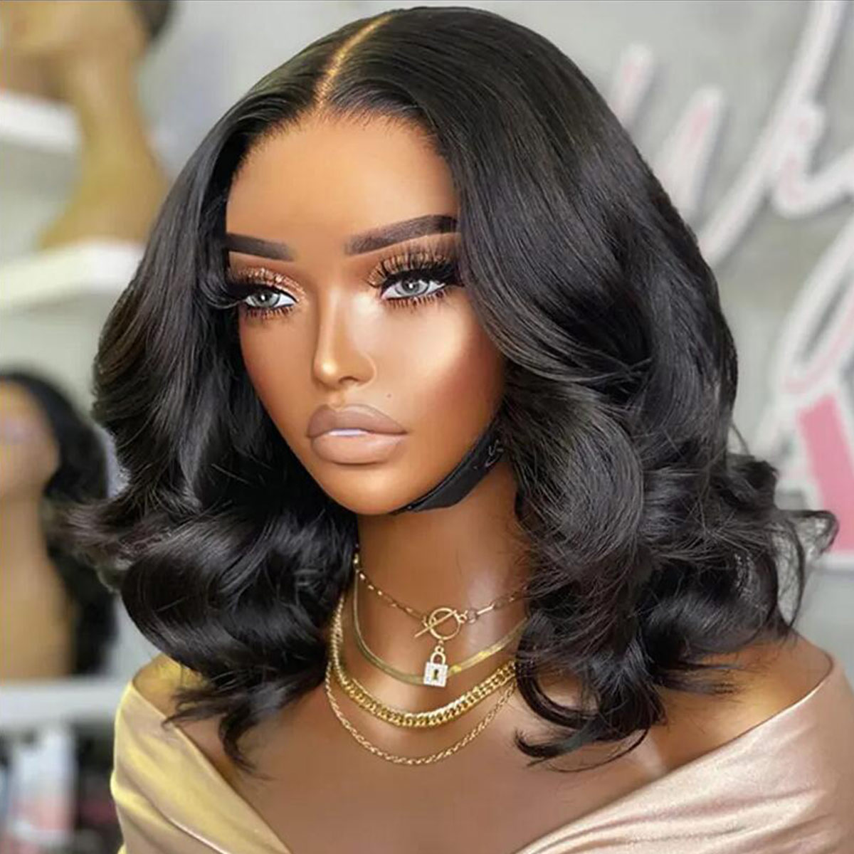 Wear Go Silk Base Glueless HD Lace Wig Upgrade 6x5 Pre-Cut Short Loose ...