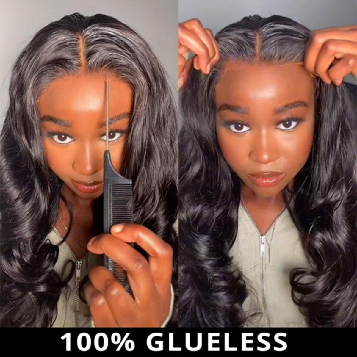 Breathable Airy Cap Wear Go Glueless Body Wave Wig Pre Bleached Knots ...